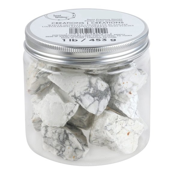 Bead Landing | Other | Nwt Bead Landing White Howlite Unpolished Stones ...